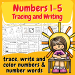 Tracing numbers 1-5 | Number tracing Worksheets | Numbers 1-5 | Made By ...