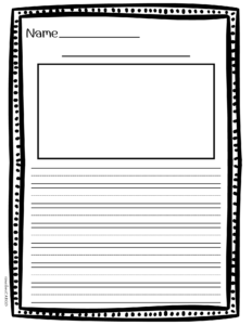 Primary Writing Paper with Picture Box | Lined Writing Paper | Made By ...