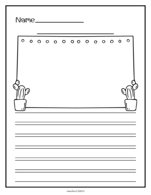 Primary Writing Paper with Picture Box | Lined Writing Paper | Made By ...