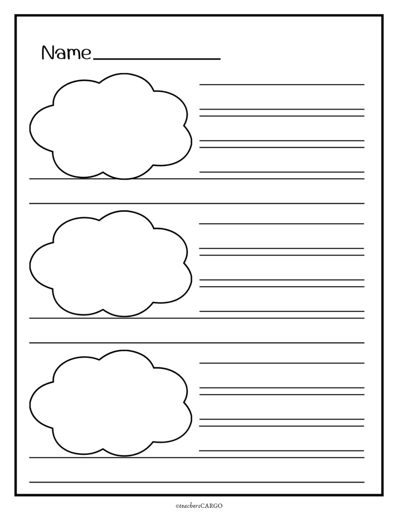 Primary Writing Paper with Picture Box | Lined Writing Paper | Made By ...