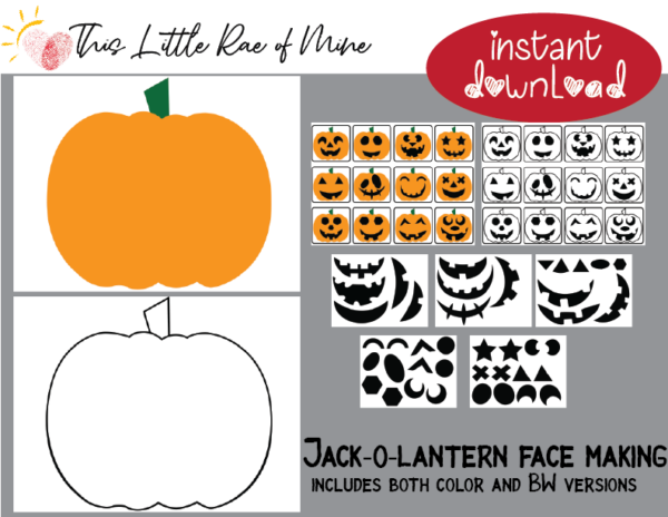 Jack-O-Lantern Face Making - pumpkin Matching game - Halloween ...