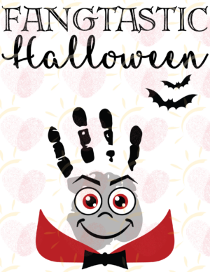 Fangtastic - Halloween - Dracula - vampire - bat - October - handprint ...