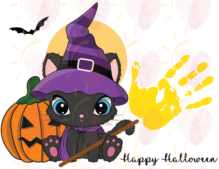 Wicked Cute - Witch - Happy Halloween - handprint - October - printable ...