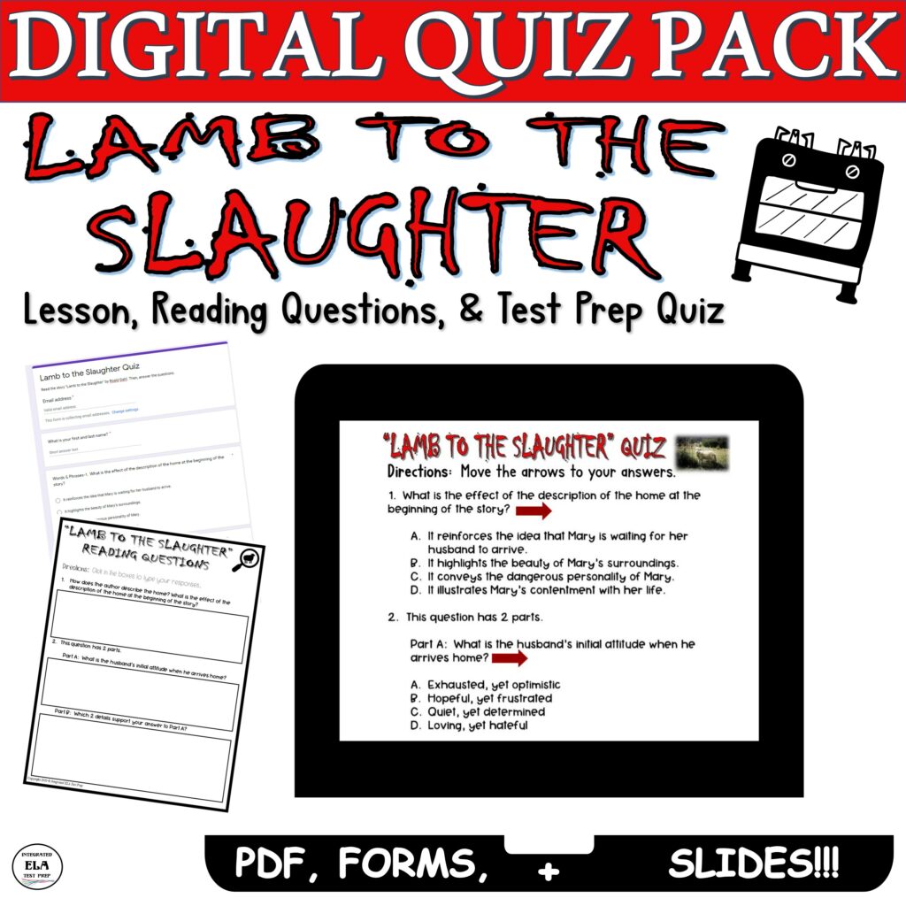 Lamb to the Slaughter Quiz Distance Learning Short Story Forms Slides ...