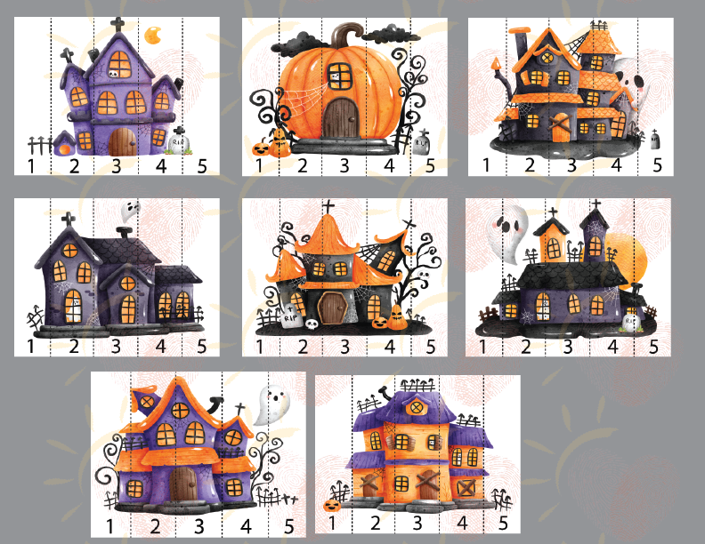 Halloween number sequence puzzle - printable - math - counting 1-5 ...
