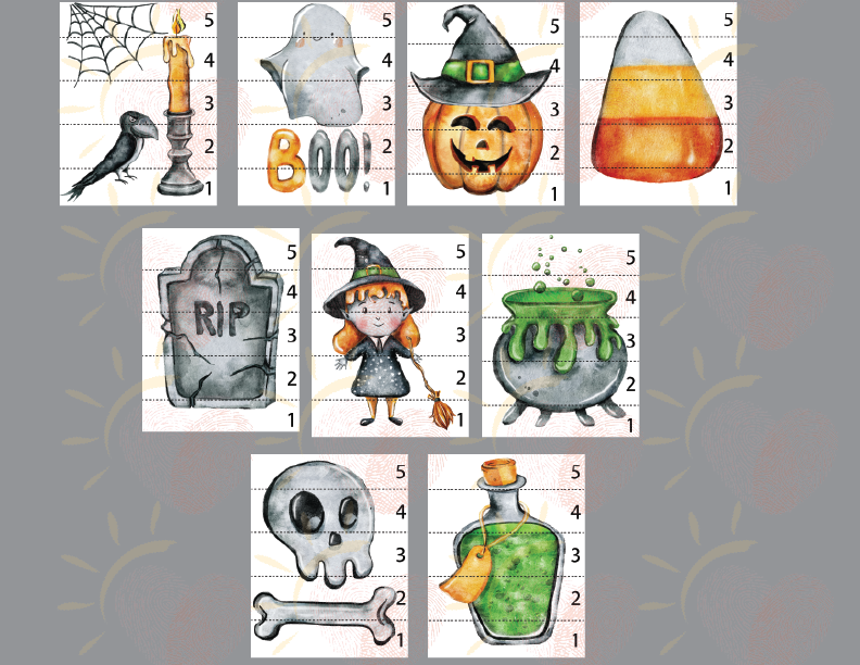 Halloween number sequence puzzle - printable - math - counting 1-5 ...