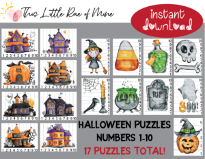 Halloween number sequence puzzle - printable - math - counting 1-10 ...