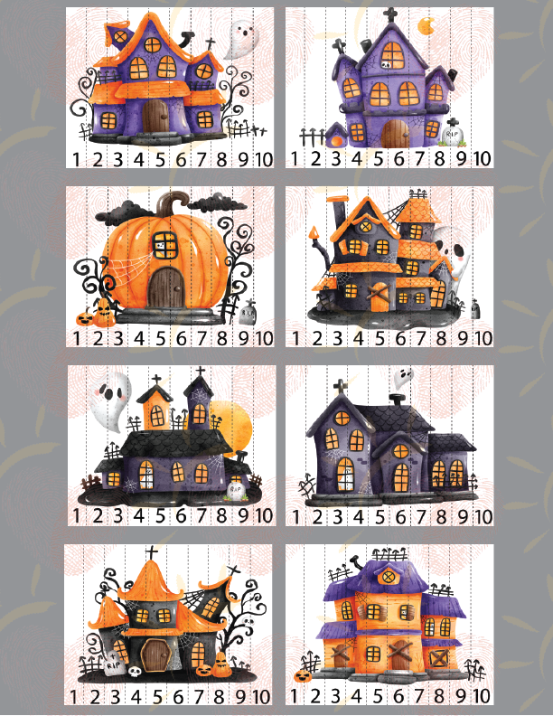Halloween number sequence puzzle - printable - math - counting 1-10 ...