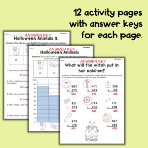 Halloween Multidigit Adding Subtracting with Regrouping and ...