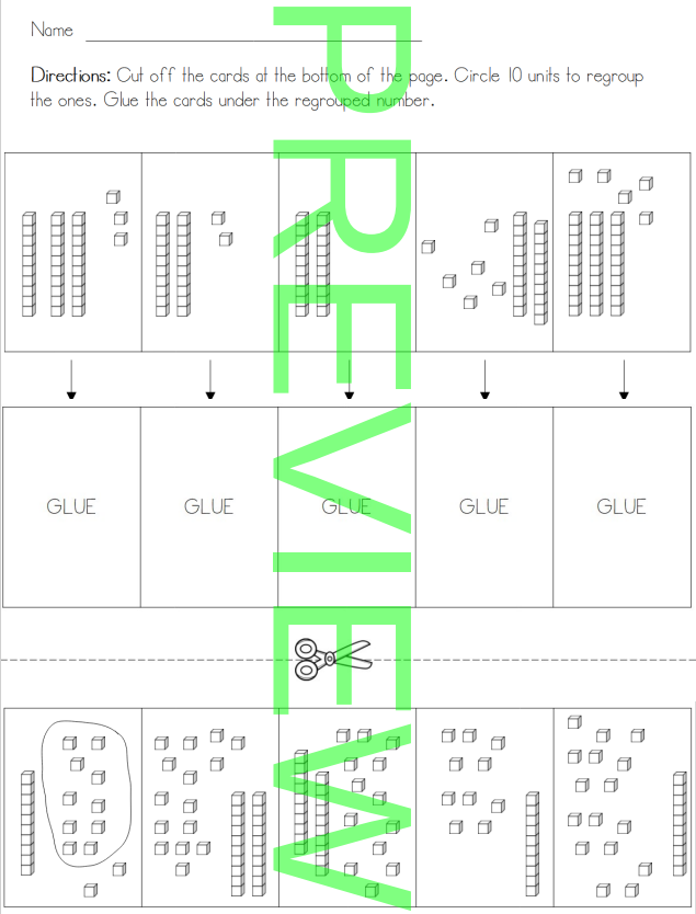 Place Value Base Ten Blocks Tens and Ones with Regrouping | Made By ...
