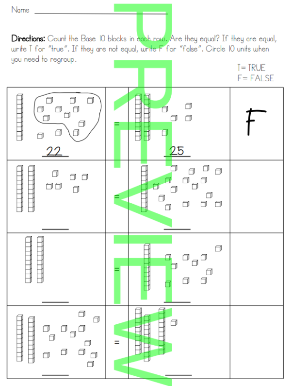 Place Value Base Ten Blocks Tens and Ones with Regrouping | Made By ...