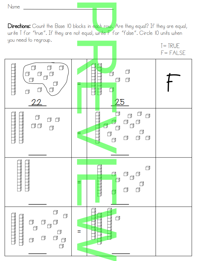 Place Value Base Ten Blocks Tens and Ones with Regrouping | Made By ...