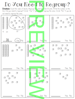Place Value Base Ten Blocks Tens and Ones with Regrouping - Made By ...