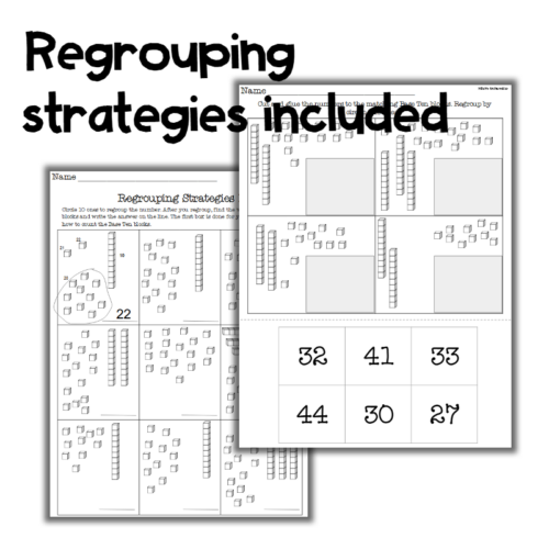 Place Value Counting Comparing Regrouping Base 10 Blocks Ones and Tens ...
