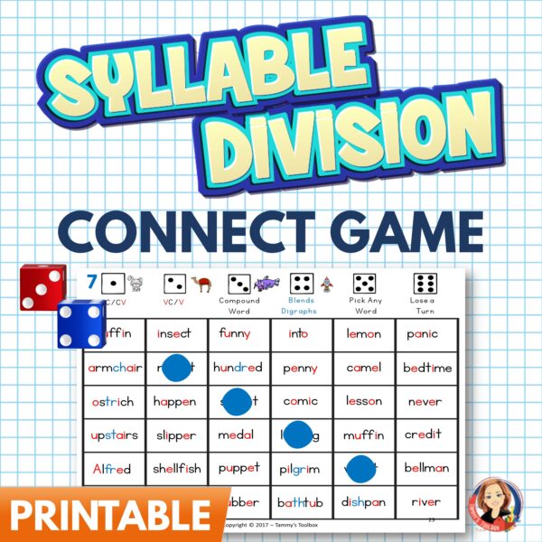 Syllable Division Rules Connect Game | Made By Teachers