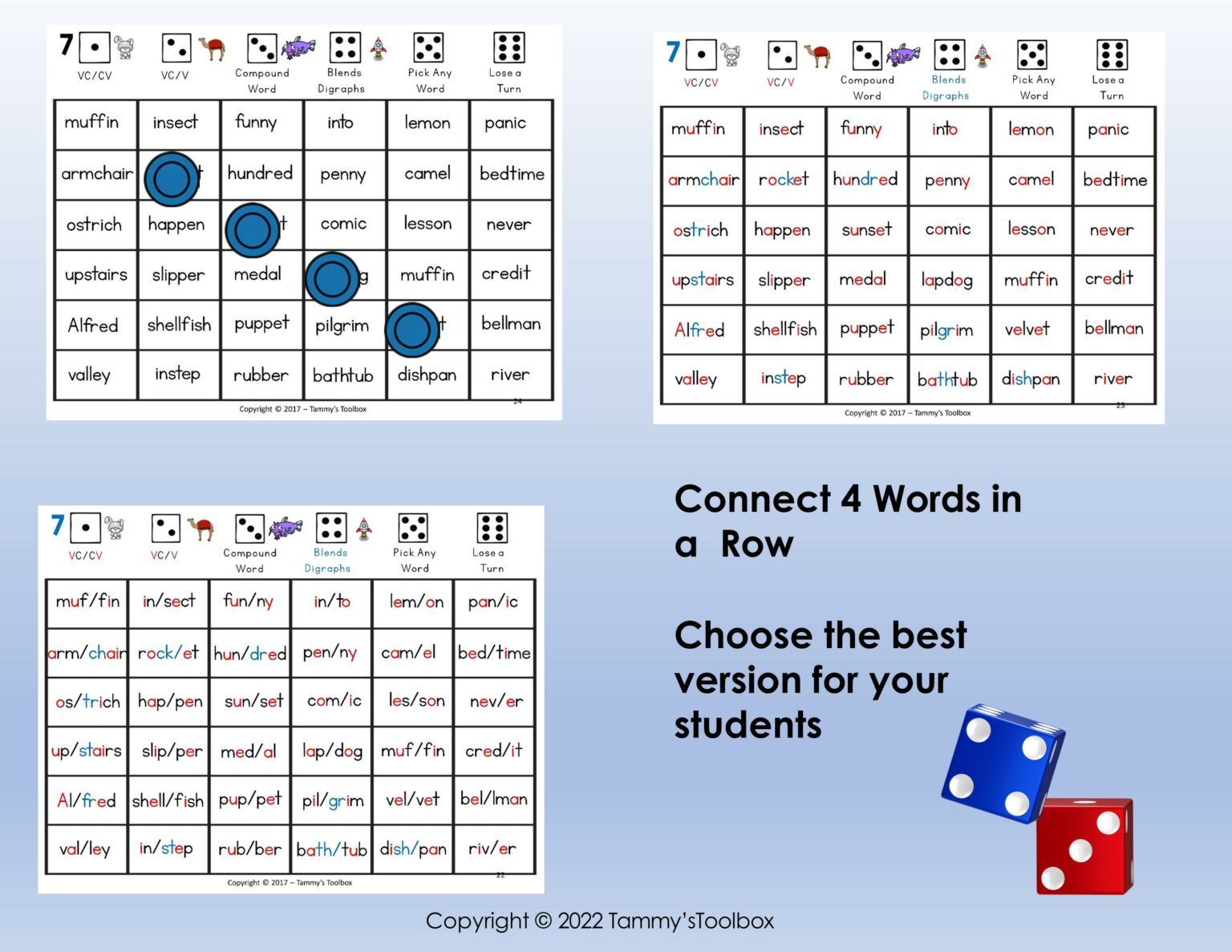 Syllable Division Rules Connect Game | Made By Teachers