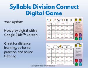 Digital Syllable Division Rules Connect Game | Made By Teachers
