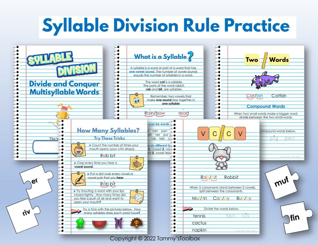 Syllable Division Resource Book for Decoding Multisyllabic Words - Made ...