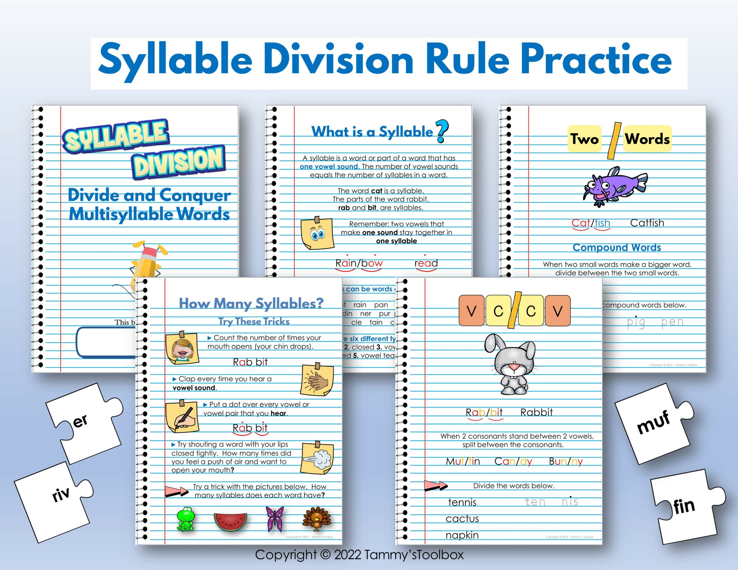 Syllable Division Resource Book for Decoding Multisyllabic Words - Made ...