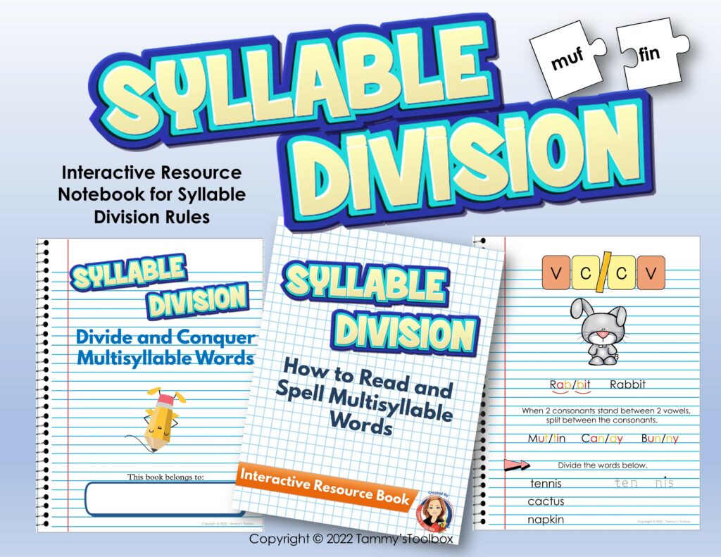 Syllable Division Rules Bundle Print and Digital Resources - Made By ...
