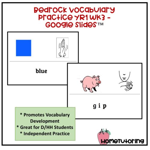 Bedrock Vocabulary YR1 Weeks 1-4 Practice Bundle - Google Slides ...