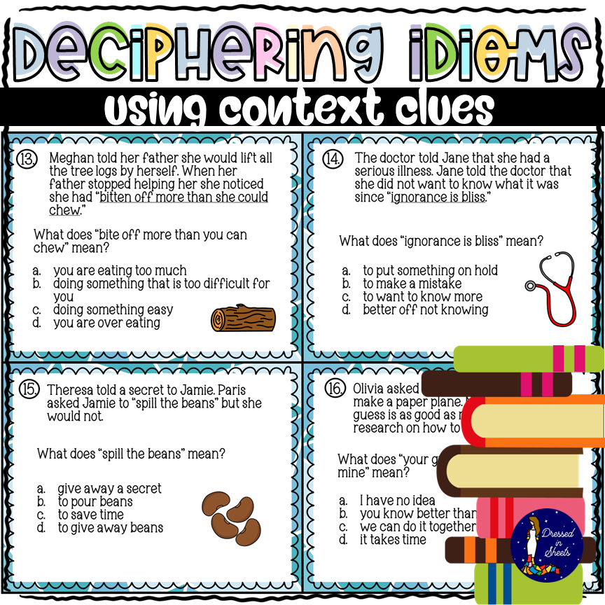 Deciphering Famous Idioms Using Context Clues | Made By Teachers