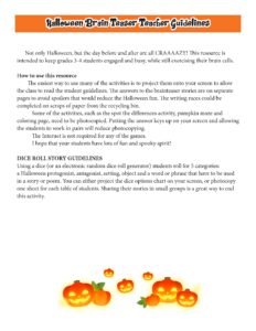 Halloween Brain Teaser Stories, Riddles and Puzzles Grades 3-4 - Made ...