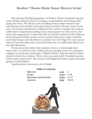 Readers' Theater Thanksgiving Mystery Script - Made By Teachers