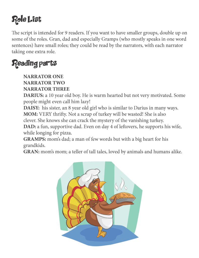 Readers' Theater Thanksgiving Mystery Script - Made By Teachers