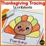 Thanksgiving Picture Tracing & Coloring Fine Motor Activity | November ...