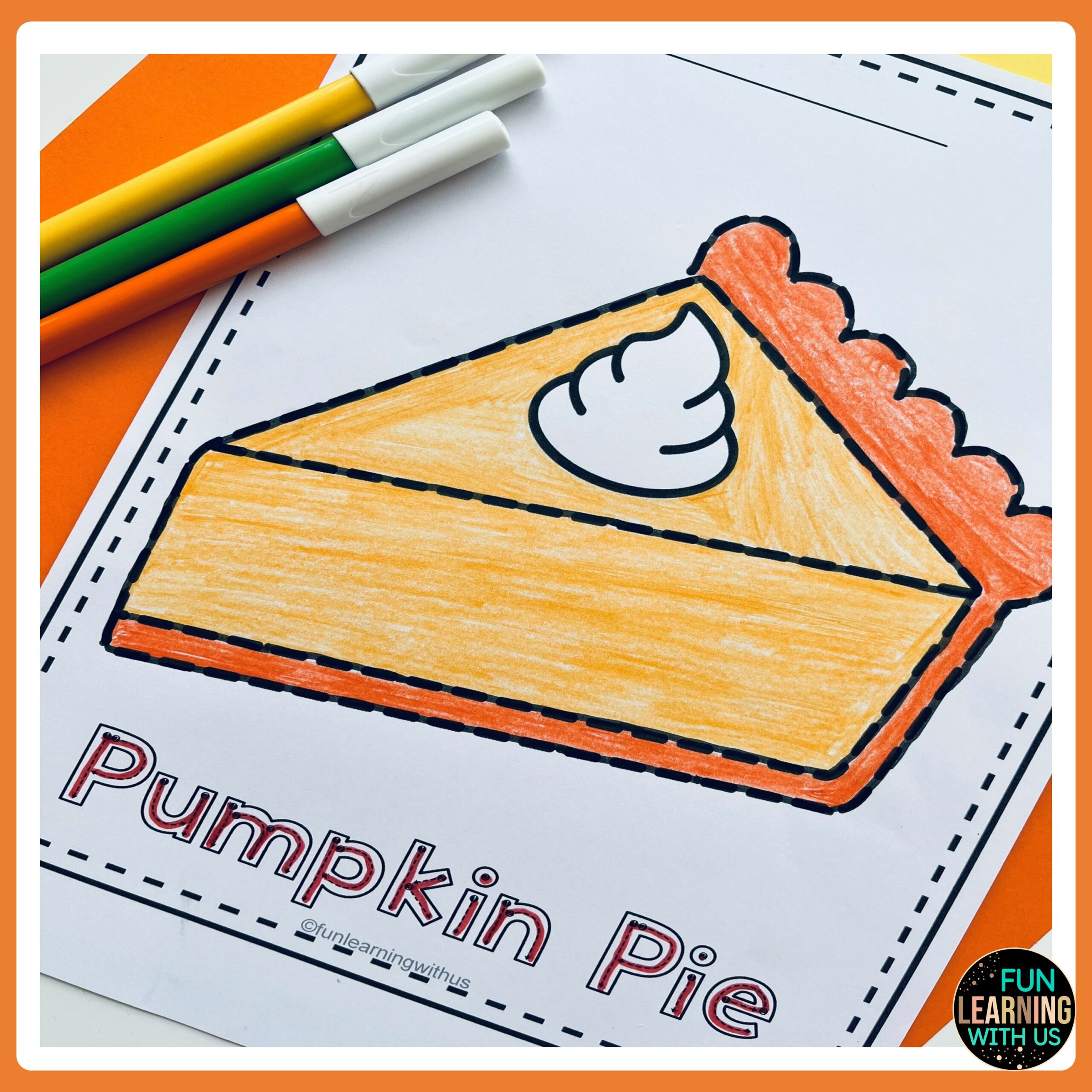 Thanksgiving Picture Tracing & Coloring Fine Motor Activity | November ...