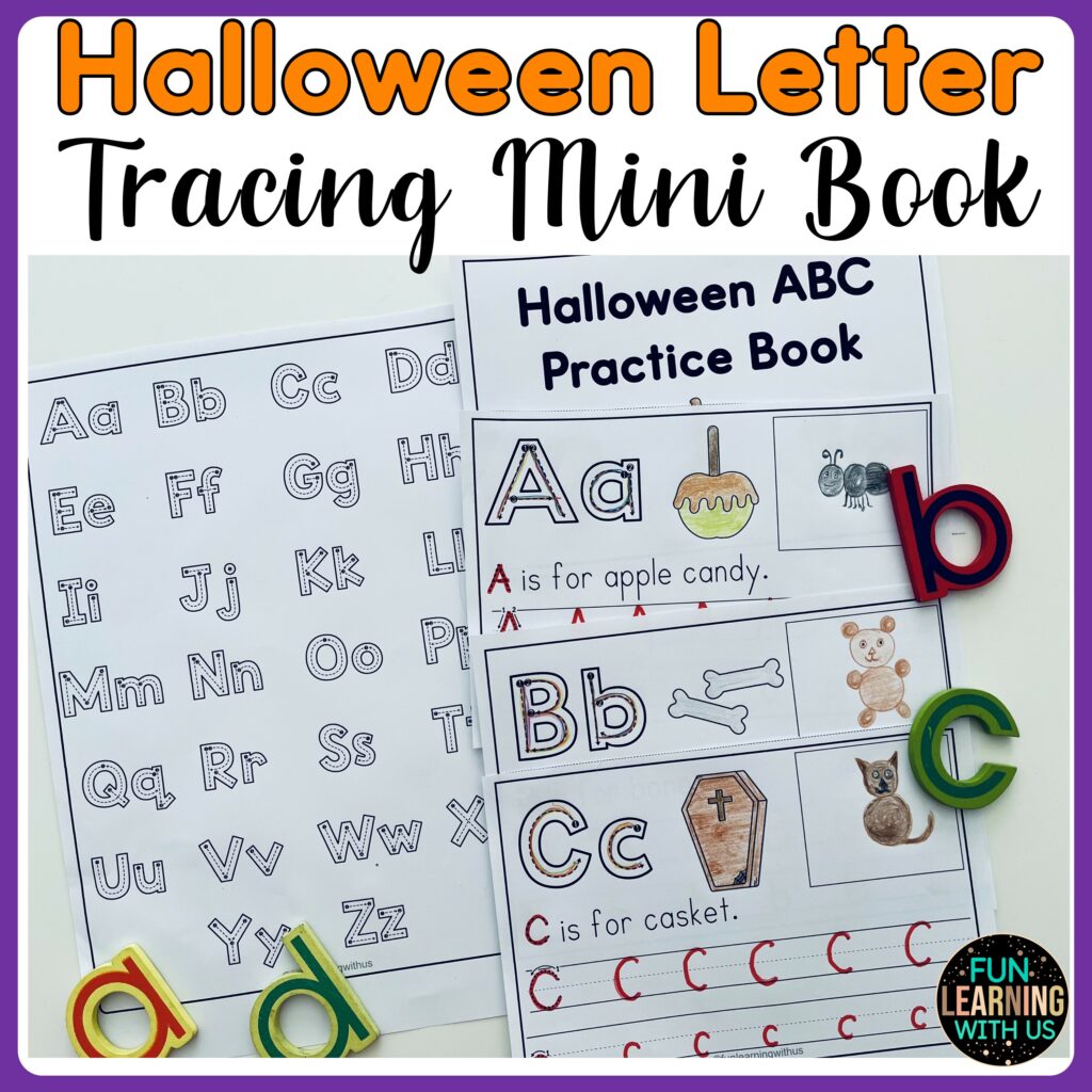 Halloween Letter Tracing Mini Practice Book | October Alphabet ...