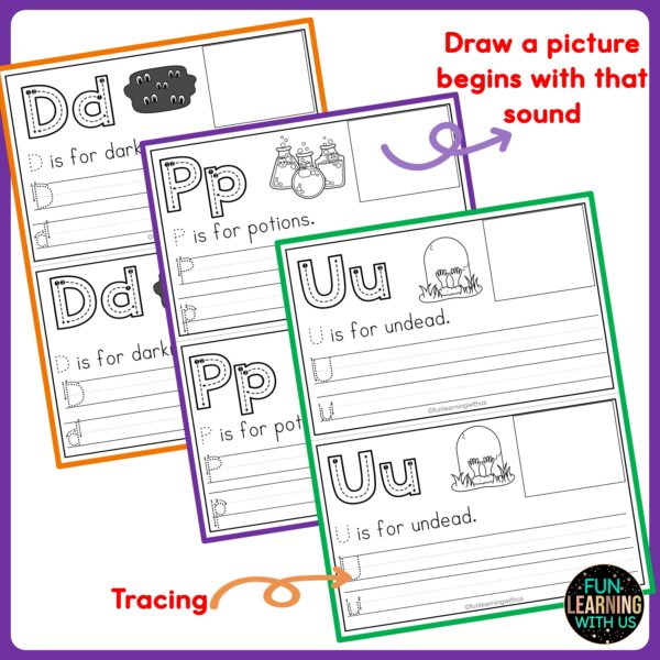 Halloween Letter Tracing Mini Practice Book | October Alphabet ...