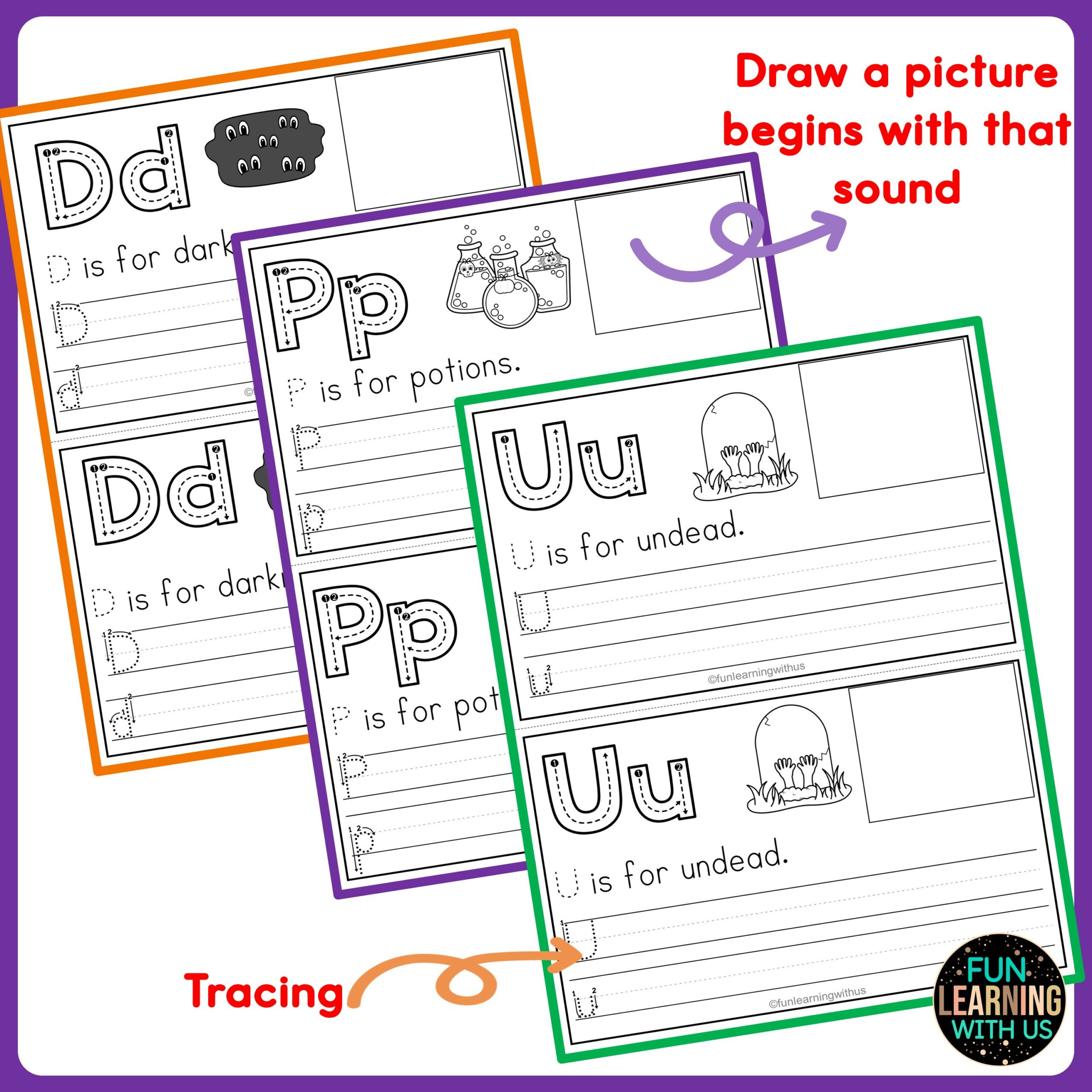 Halloween Letter Tracing Mini Practice Book | October Alphabet ...