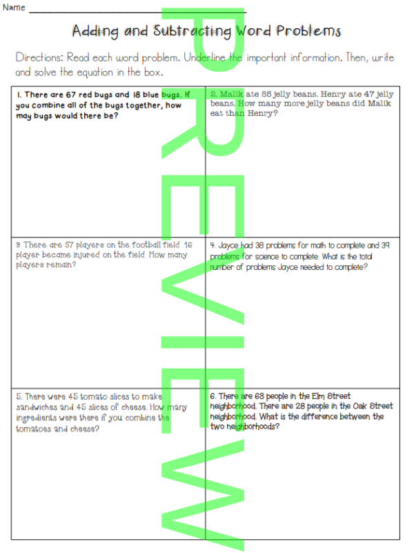Mixed Addition and Subtraction Word Problems | Made By Teachers