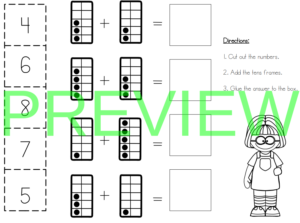Basic Addition and Subtraction with Tens Frames | Made By Teachers