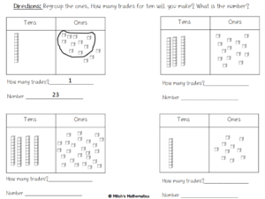 FREEBIE Place Value Adding w/ Regrouping 2 Digits Tens and Ones Base ...