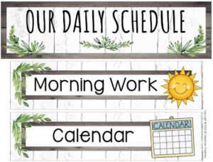 Modern Farmhouse Schedule Cards- Classroom Decor - Made By Teachers