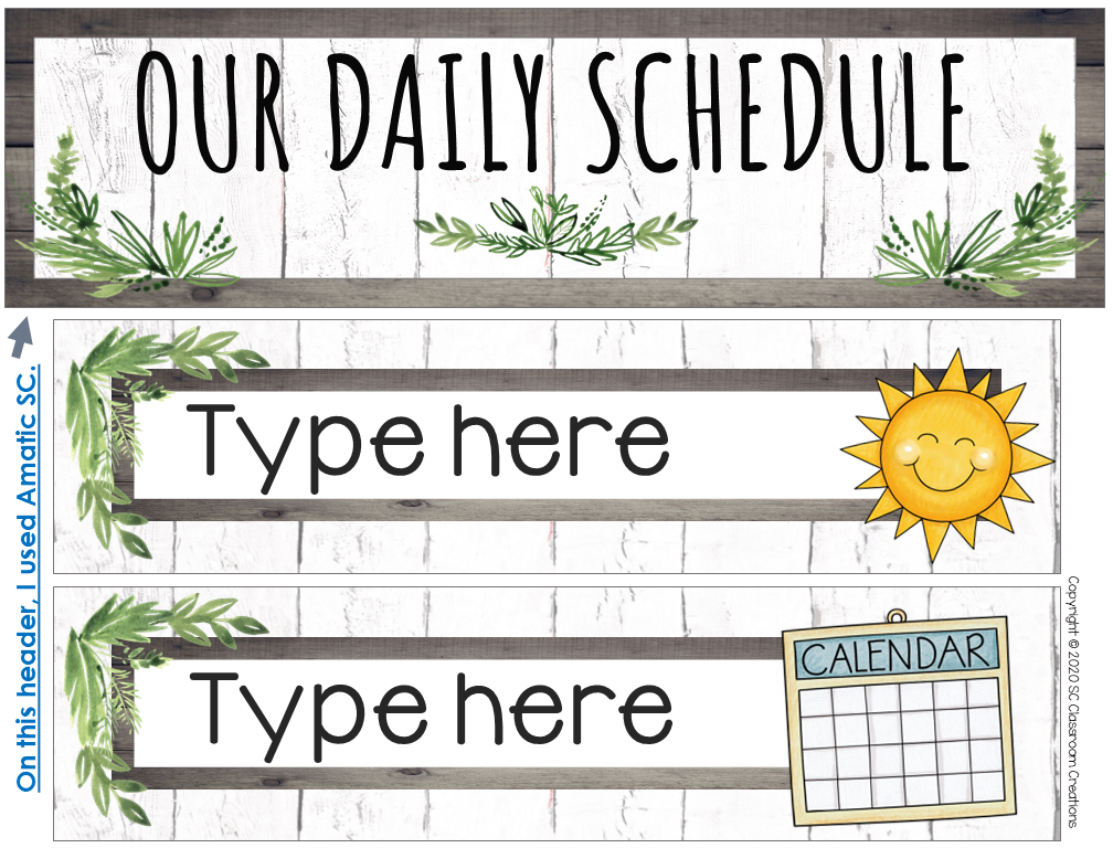 Modern Farmhouse Schedule Cards- Classroom Decor | Made By Teachers