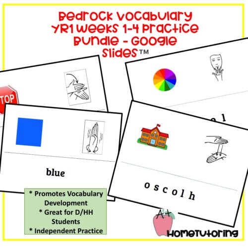 Bedrock Vocabulary YR1 Weeks 1-4 Practice Bundle - Google Slides ...