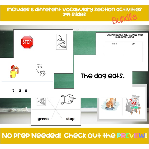 Bedrock Vocabulary YR1 Weeks 1-4 Practice Bundle - Google Slides ...