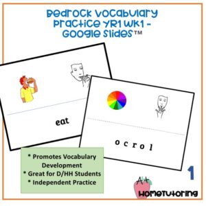 Bedrock Vocabulary YR1 Weeks 1-4 Practice Bundle - Google Slides ...