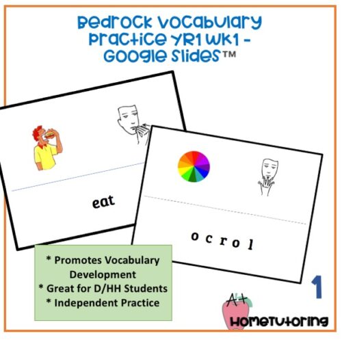 Bedrock Vocabulary YR1 Weeks 1-4 Practice Bundle - Google Slides ...