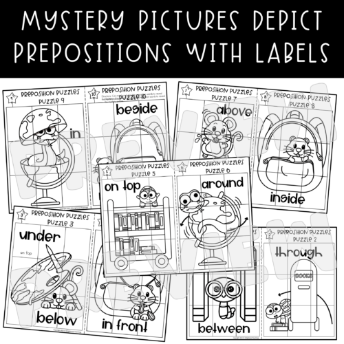 School Preposition Worksheets - Preposition Mystery Picture Puzzles ...