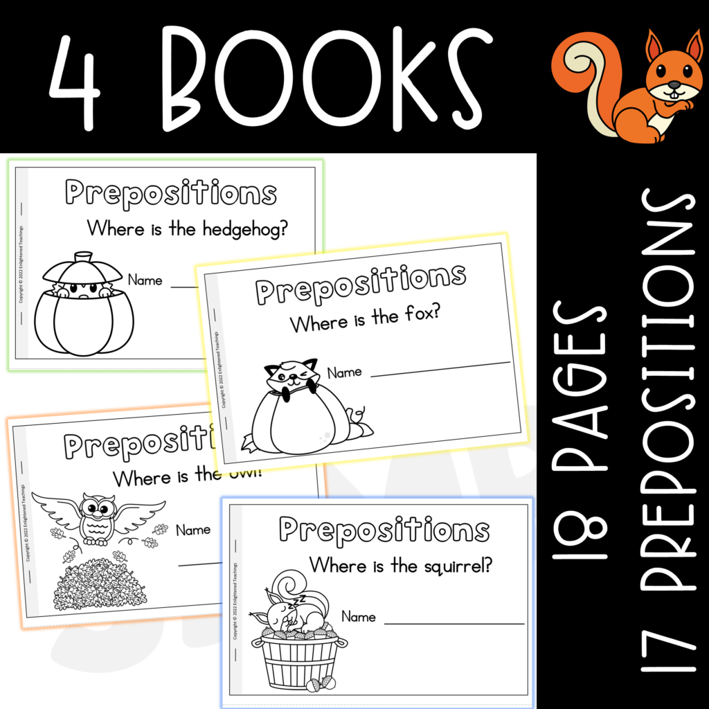 Autumn Fall Prepositions Emergent Reader BUNDLE | Made By Teachers