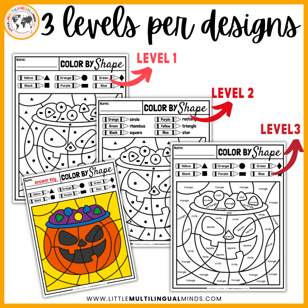 Halloween Color By Code - Halloween 2D Shape Activity - Halloween ...
