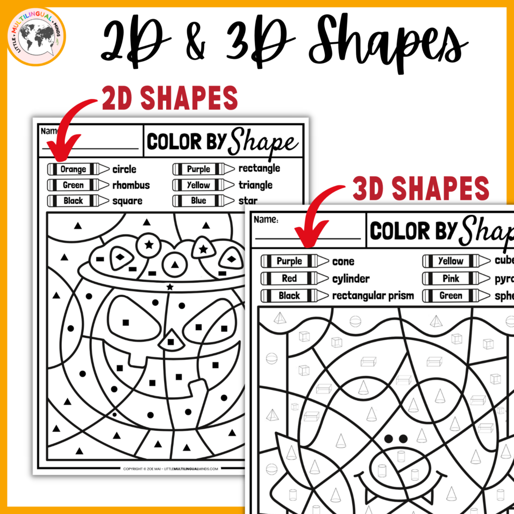 Halloween Color By Code - Halloween 2D Shape Activity - Halloween ...