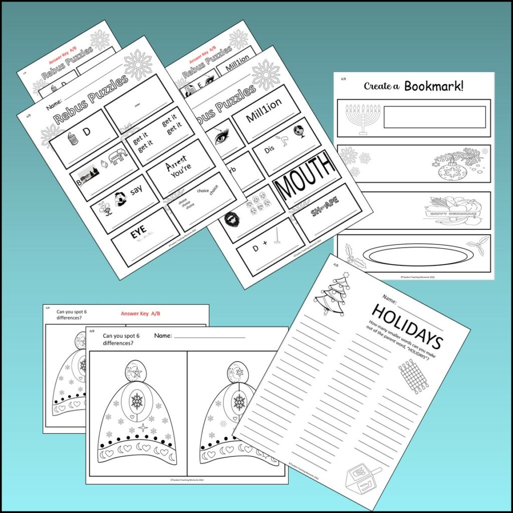 Winter Break Activities for 3rd-5th - Made By Teachers