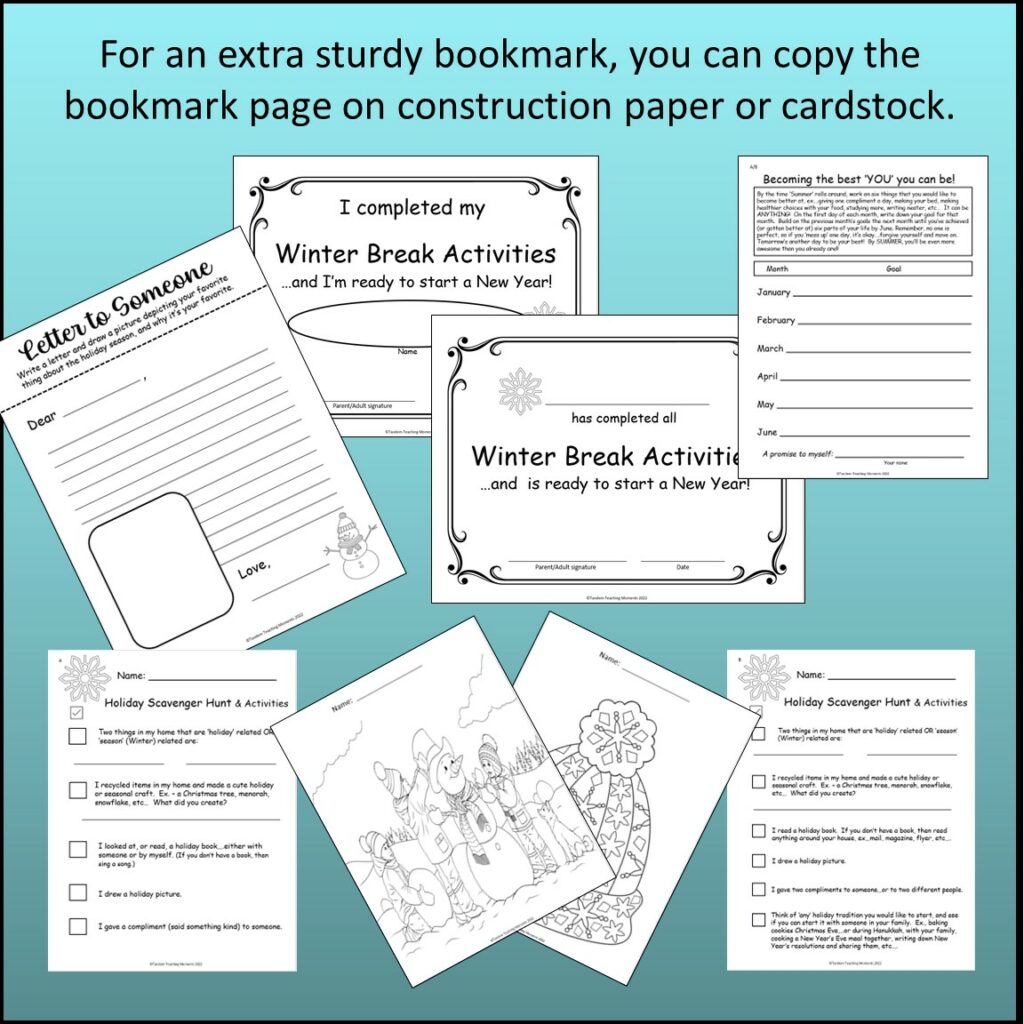 Winter Break Activities for 3rd-5th - Made By Teachers