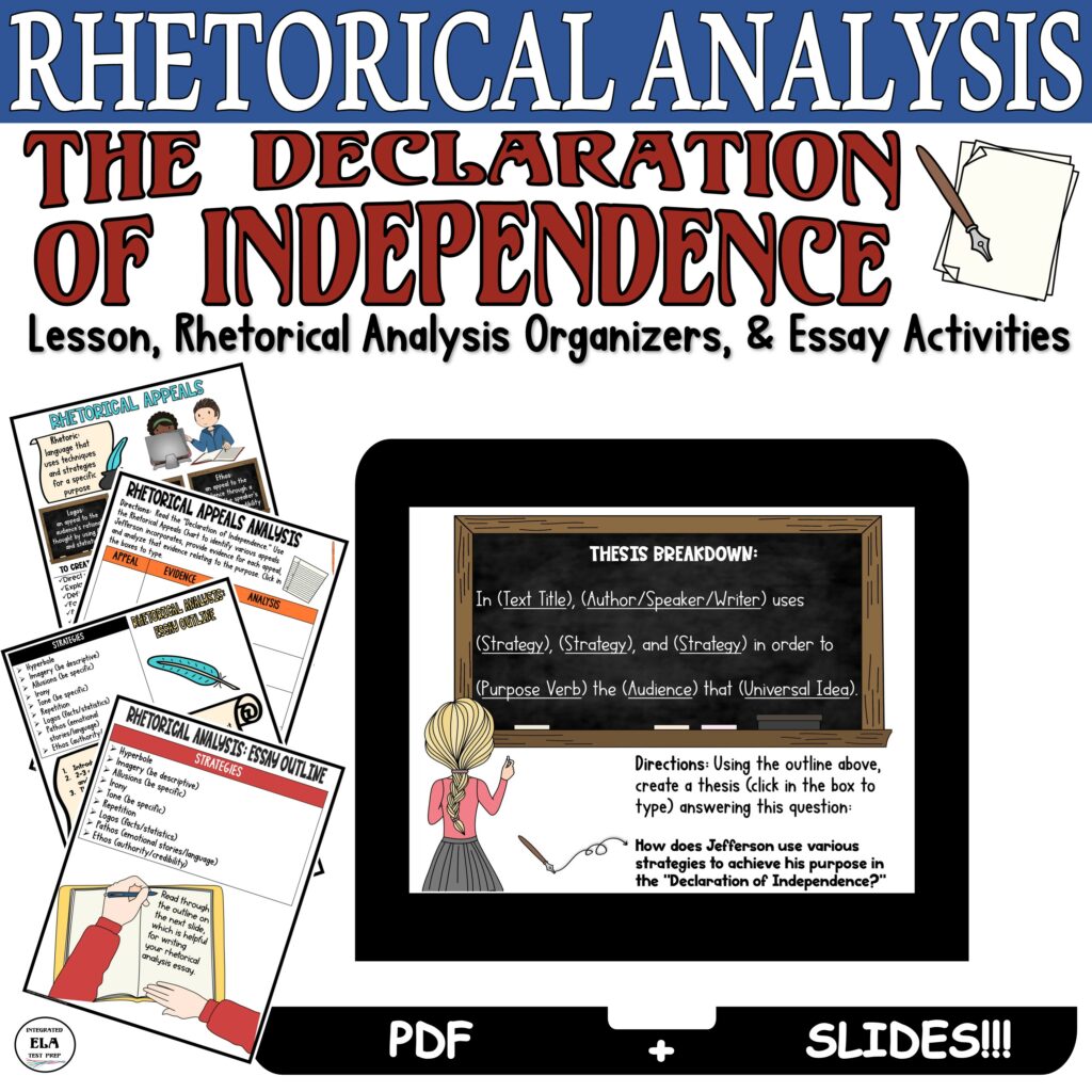 Rhetorical Analysis The Declaration of Independence Essay Digital ...
